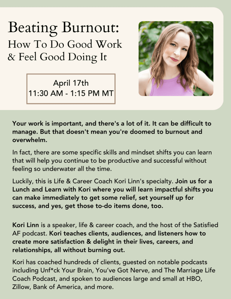 ADRIA/FOAJ Lunch and Learn: Beating Burnout: How to Do Good Work & Feel Good Doing It - ADR ...